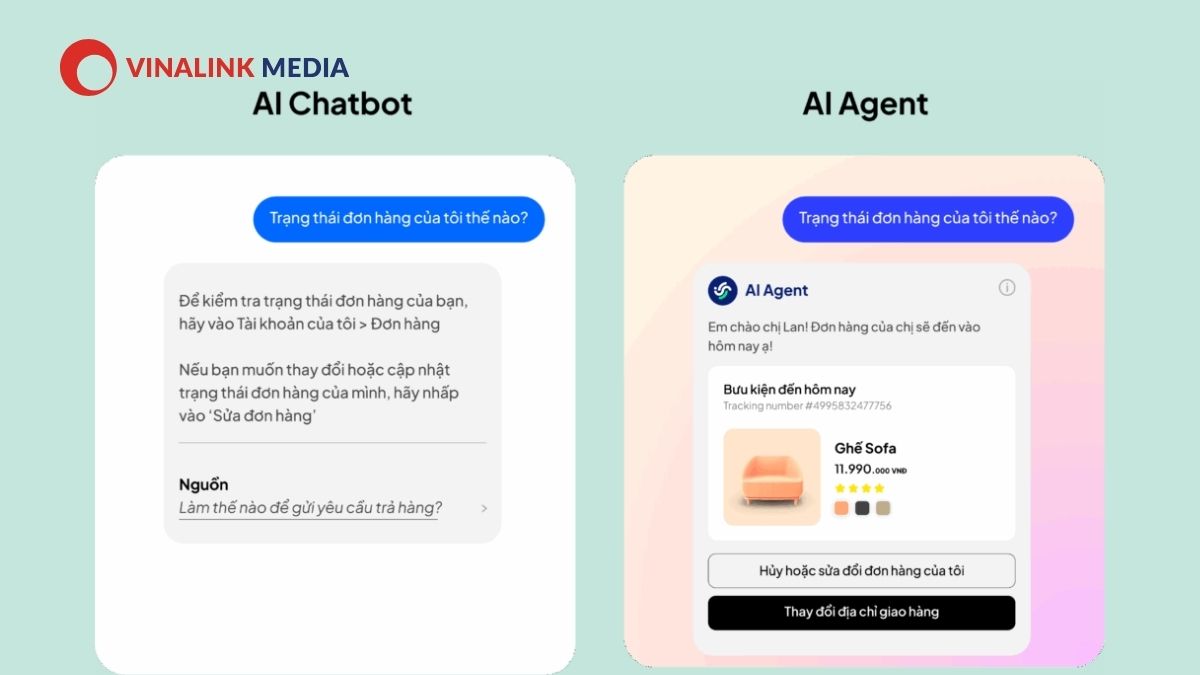 So sánh Chatbot và AI Agent: 5 tiêu chí doanh nghiệp cần biết