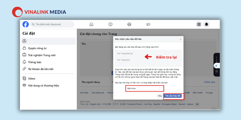 Cách đổi tên trang Fanpage Facebook nhanh chóng chỉ 30s