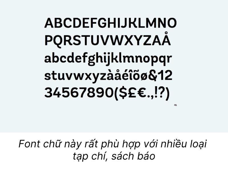 [Tải miễn phí] 15+ kiểu font chữ báo chí Việt hóa chuẩn